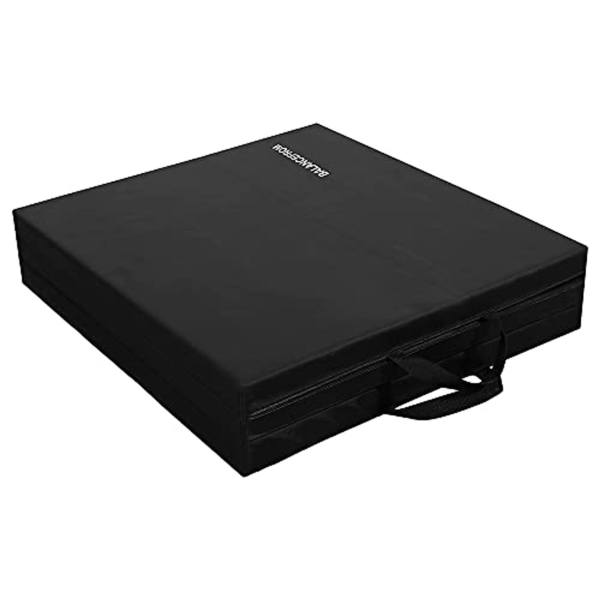 BalanceFrom Three Fold Folding Exercise Mat with Carrying Handles for MMA, Gymnastics and Home Gym Protective Flooring, 1.5-Inch Thick, Black