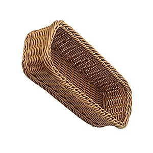 UPKOCH Outdoor L Table Chopsticks Bins Items Napkins K Vegetables Dinning Divider Storage Spoons Phone Keys Rectangular Plate-basket Holder Cutlery Cabinet Knitting Rattan Wicker