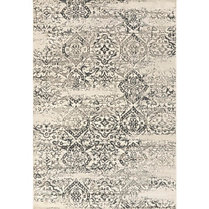 nuLOOM Freja Faded Floral Area Rug, 6' 7" x 9', Grey