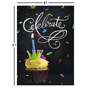 Current Bright Blackboard Birthday Greeting Card Value Pack – Set of 18 (9 Designs), Large 5 x 7 inches, Envelopes Included