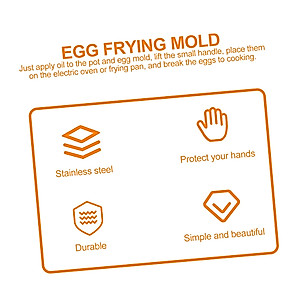 HOLIDYOYO Omelet Egg Cooker Rings Stovetop Egg Poacher Flip Cooker Round Egg Rings Egg Frying Tool Egg Cooking Rings Round Egg Fried Egg Ring Fried Egg Circle Egg Maker Silicone Case