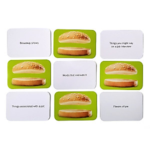 Things On A Hamburger | The Category Guessing, Pyramid Inspired Word Game | Family Card Game | Updated Version of Old School Pyramid Game by The Imagineering Company