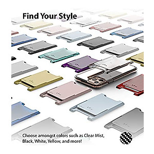 Ringke Slot Card Holder for Phone Case, Business Card Holder for Back of Phone, ID Credit Card Holder Stick on for Women Men, Phone Wallet Compatible with iPhone, Galaxy, and Pixel - Clear Mist