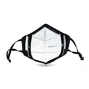 Honeywell Safety Dark Gray Dual Layer Face Cover with 8 Replaceable Inserts, Size M/L (RWS-50111)