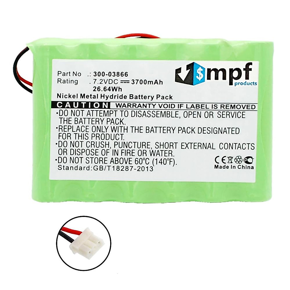 MPF Products 3700mAh 300-03866, LCP500-4B Battery Replacement Compatible with Honeywell Lynx 5100, Lynx 5200, Lynx 5210, Lynx Touch 7000 Security Alarm Systems