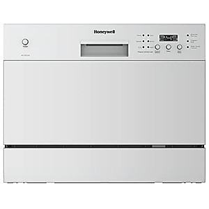 Honeywell Countertop Dishwasher with 6 Place settings, 6 Washing Programs, Stainless Steel Tub, UL/Energy Star- Stainless Steel