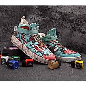 Smalltongue 14 Colors Acrylic Leather Paint Kit for Shoes, Sneaker, Couches, Bags, Car Seat, Acrylic Leather Dye Set with Leather Preparer And Deglazer, Acrylic Finisher for Beginner, Airbrush