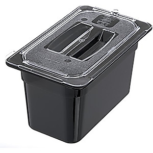 Carlisle FoodService Products CFS 10290U07 Clear 10.38 x 6.38 x 0.88" TopNotch Universal Handled Lid, One-Fourth Size (Case of 6)