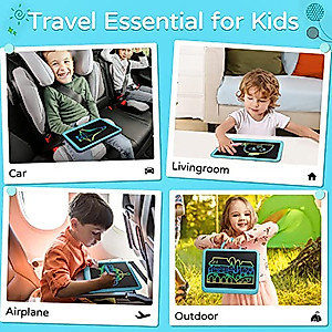 15 Inch LCD Writing Tablet Toddler Learning Toys for 3+ Years Old Boys and Girls, Colorful Screen Drawing Tablet, Reusable and Portable Doodle Board for Kids with Handle