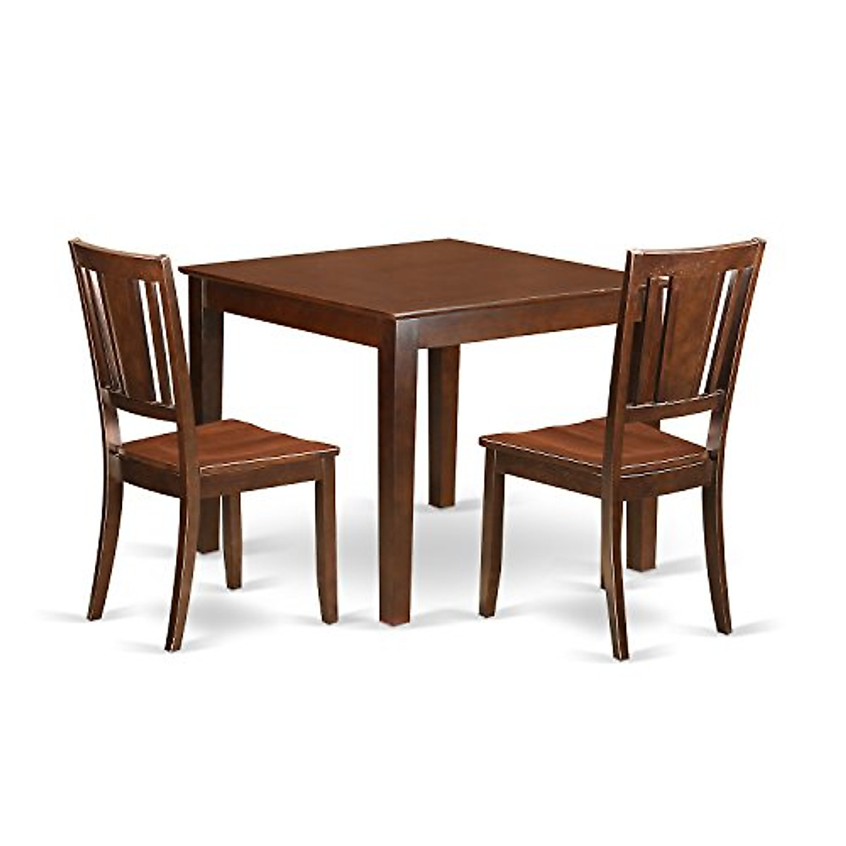 East West Furniture OXDU3-MAH-W Dining, 3-Piece Sets
