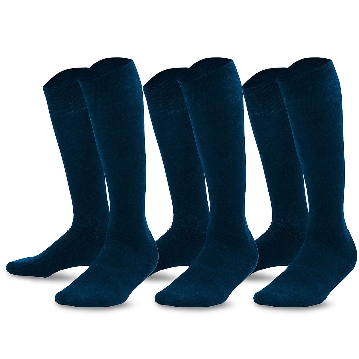 Viscose from Bamboo All Sports Half Cushion Socks with Arch Support 3-Pair (Medium (9-11), Navy)