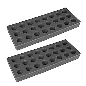 Polar Whale 2 Coffee Espresso Capsule Drawer Organizer Tray Inserts Compatible with Dolce Gusto for Kitchen Home Office Waterproof Washable Black Foam 24 Compartment 7.75 x 20 Inches