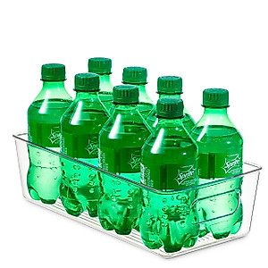 Set Of 8 Refrigerator Pantry Organizer Bins - Clear Food Storage Baskets for Kitchen, Countertops, Cabinets, Fridge, Freezer, Bedrooms, Bathrooms - Plastic Household Storage Containers