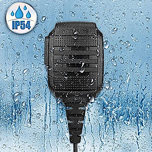 Retevis Walkie Talkie Speaker Mic,IP54 Waterproof Shoulder Speaker Microphone Compatible with Baofeng UV-5R RT22 RT21 RT68 H-777 RT22S RB29 RT86 RT-5R RT19 RT27 Two Way Radios (2 Pack)