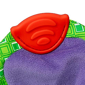 Nuby Teether Tugz Plush Silicone Teething Toy - BPA-Free Baby Teething Toy - 3+ Months - Rabbit