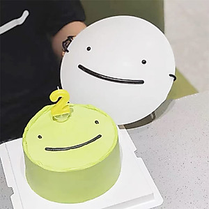 Unisex Halloween Dream Mask Anime White Smile Dream Masks Full Face Mask Helmet Cosplay Props Party Accessories, 9 inch