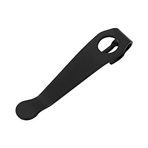 Titanium Deep Carry Pocket Clip Replacement for Spyderco Wire Clip Knives, Premium Custom-made Pocket Clip, Black