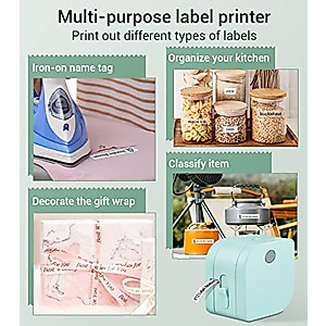Phomemo Label Makers, P12 Label Maker Machine with Tape, Sticker Label Maker Compatible with Different Material Labels, Small Label Printer to iOS and Android Device, with Multiple Templates Font Icon