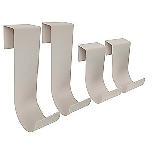 MIDE Products 13SET-T Hooks, Fits 1-1/4 Inch to 1-5/8 inch Fence or Railing, Tan/Beige