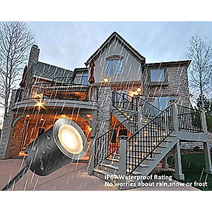 SMY Lighting Recessed LED Deck Light Kits with Protecting Shell φ32mm, In Ground Outdoor LED Landscape Lighting IP67 Waterproof,12V Low Voltage for Garden,Yard Stair,Patio,Floor,Kitchen Decoration