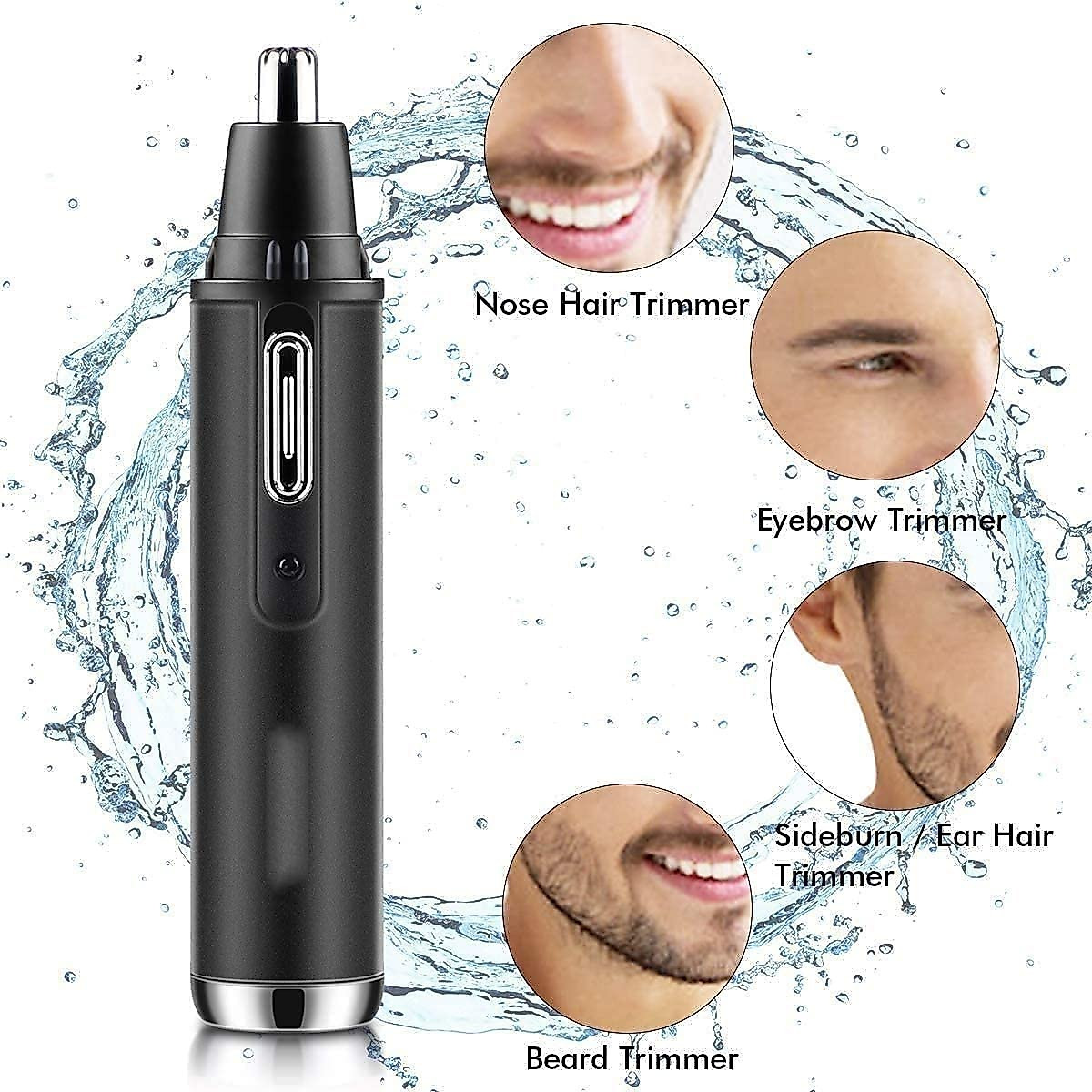OJOINK Ear and Nose Hair Trimmer for Men and Women,USB Rechargeable Nose Hair Clipper, Electric Facial Ear Hair Remover