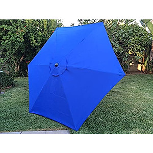 BELLRINO DECOR Replacement ROYAL BLUE STRONG & THICK Umbrella Canopy for 9ft 6 Ribs (Canopy Only)