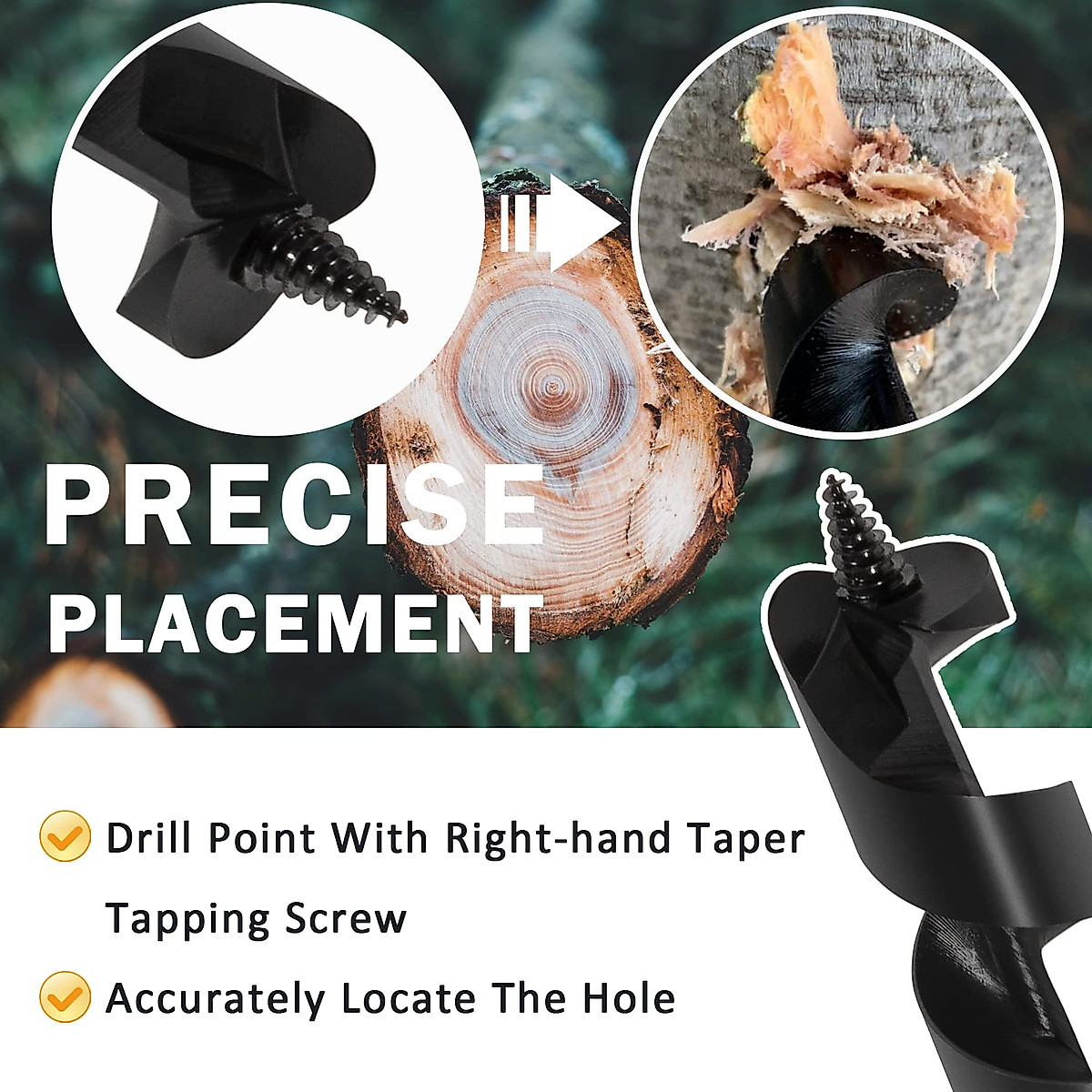 Bushcraft Survival 1” x 12” Scotch Eye Hand Wood Auger Drill Bit for Bushcraft Backpack and Camping - Perfect Addition Tool to Survival and Camping Gear Packs