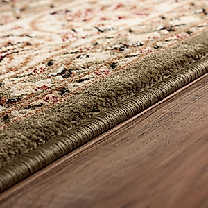 Well Woven Barclay Sarouk Green Traditional Area Rug 3'11" Round