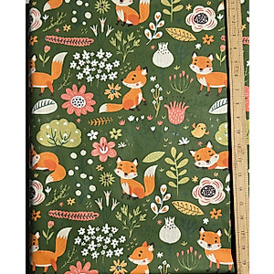 9 Pcs Animal Fabric Patterns Fat Quarters Quilting Fabric Bundles No Repeat Designs for Baby Boy Kids,18"x 22" …