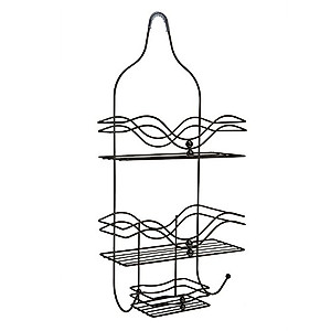 Simplify Bath Bliss Ocean Design Shower Caddy in Black Onyx