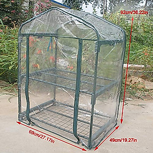 Portable Greenhouse Instant Pop-up Fast Setup Indoor Outdoor Plant Gardening Green House Canopy (Not Included The Iron Stand)