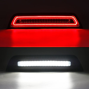 R&F Auto Smoked Lens Strobe LED 3rd Third Brake Light Replacement for Tacoma 2016-2023 Limited SR SR5 TRD Off-Road TRD Pro Sport Roof Cargo Lights Pickup High Mount Stop Lamp (For Double Cab ONLY)