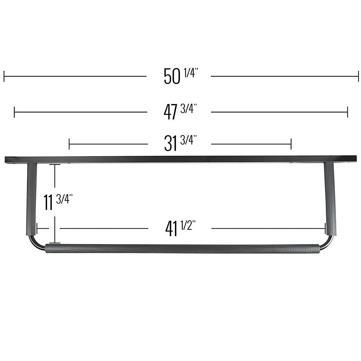 Apex TB-SEAT SUP-CR Board Overhead Storage Rack 16" or 24" On Center, Black