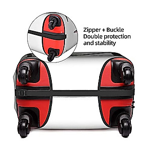 Flower Lette M White Luggage Cover Elastic Washable Stretch Suitcase Protector Anti-Scratch Travel Suitcase Cover for Kid and Adult XL (29-32 inch suitcase)