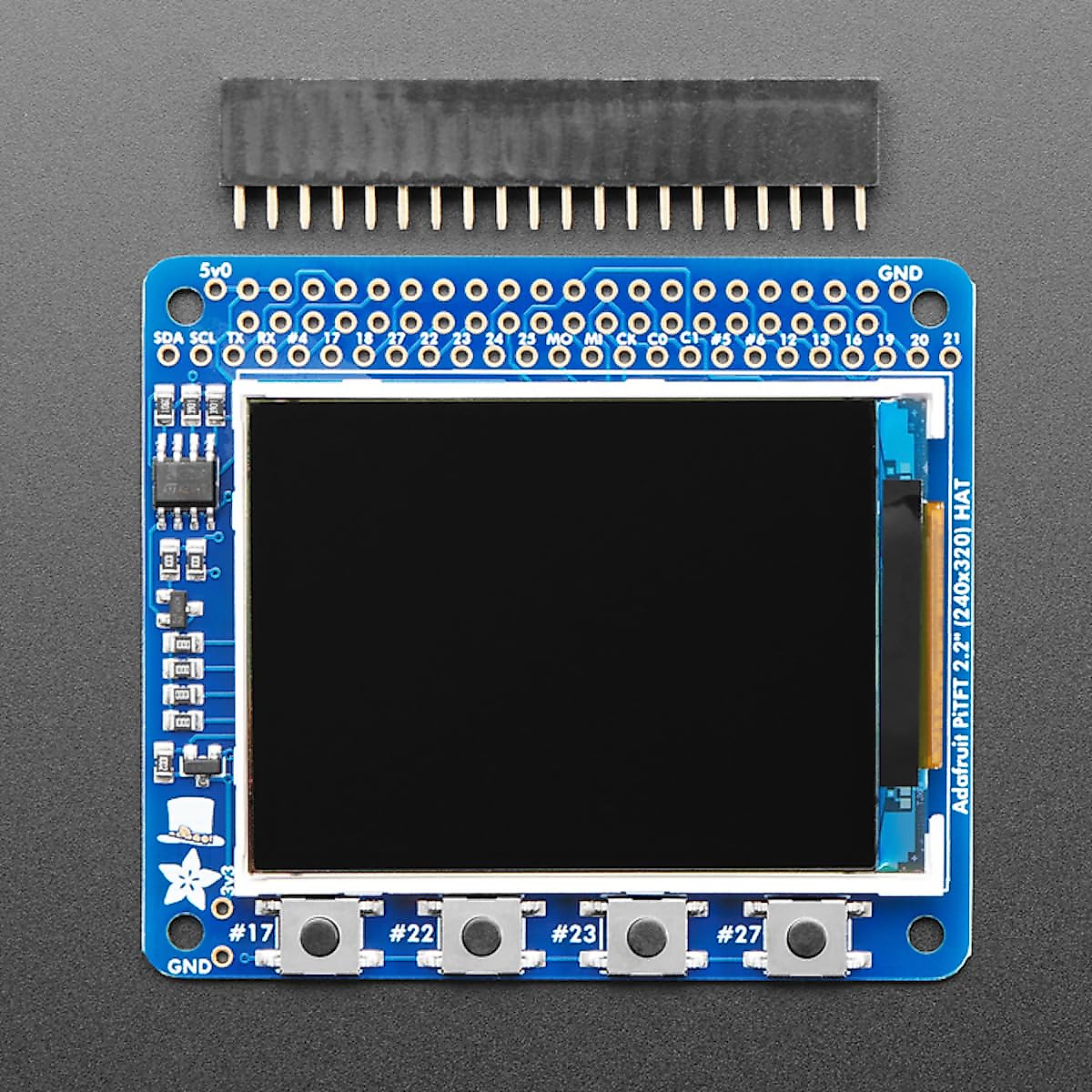 Adafruit PiTFT 2.2 HAT Mini Kit - 320x240 2.2 TFT - No Touch