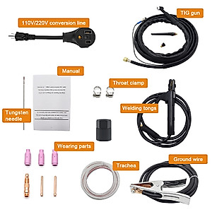 TIG Welder 120V&240V 2 IN 1 TIG/Stick/Arc 150Amp HF TIG Welding Machine, IGBT Digital Inverter TIG Welding Equipment