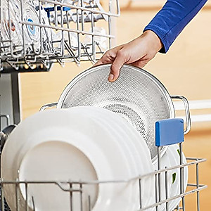 Gulex Colander Stainless Steel 3-Quart, Duty Strainer for Kitchen Food, Dishwasher Safe