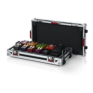 Gator Cases G-TOUR Series Gutiar Pedal board with ATA Road Case, Wheels and Pull Handle; Large: 24" x 11" (G-TOUR PEDALBOARD-LGW) , Black