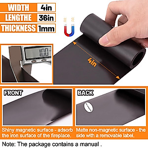 Magnetic Fireplace Draft Stopper - 2pcs Fireplace Vent Covers, Screen Insulation Blocker for Winter Indoor Prevent Cold Air and Heat Loss, 36 x 4in