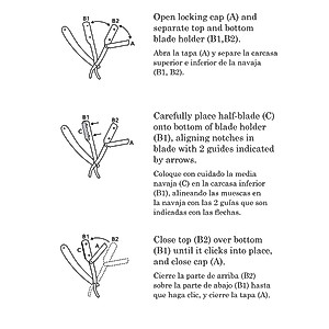 Diane Classic Straight Razor, Black, 2 lades