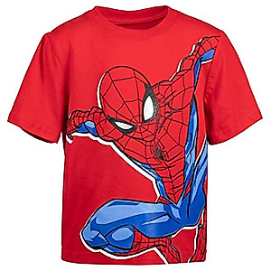 Marvel Avengers Spider-Man Little Boys T-Shirt French Terry Shorts Blue/Red 6