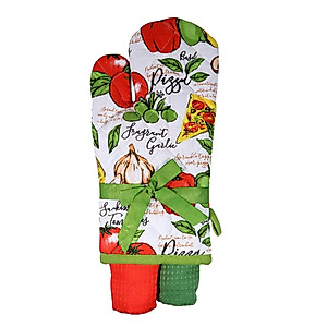 DEI Pizza Oven mitt and Towel, 16"x5.5", Mulitcolor