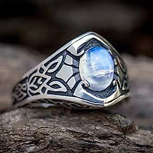 AttractionOil.com Moonstone Boho Retro Ring - Size 9