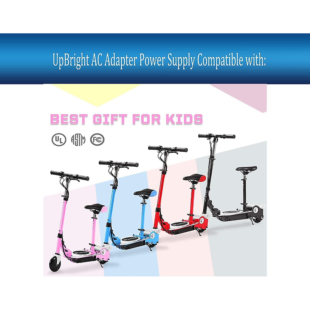 UpBright 24V AC/DC Adapter Compatible with Maxtra E100 E120 120W 24 Volt Lead-Acid SLA Battery Adjustable Folding Commuter Kids Electric Scooter Powered Motorized Bike 24VDC Power Supply Cord Charger