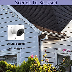 OYOCAM Anti Theft and Anti-Drop Security Chain Compatible with Google Nest Cam (Battery) Noorio B200 Arlo Ultra Pro 4/3 Anti-Theft Cable Protect Function, 2 Pack, Silver (Cam Not Included)