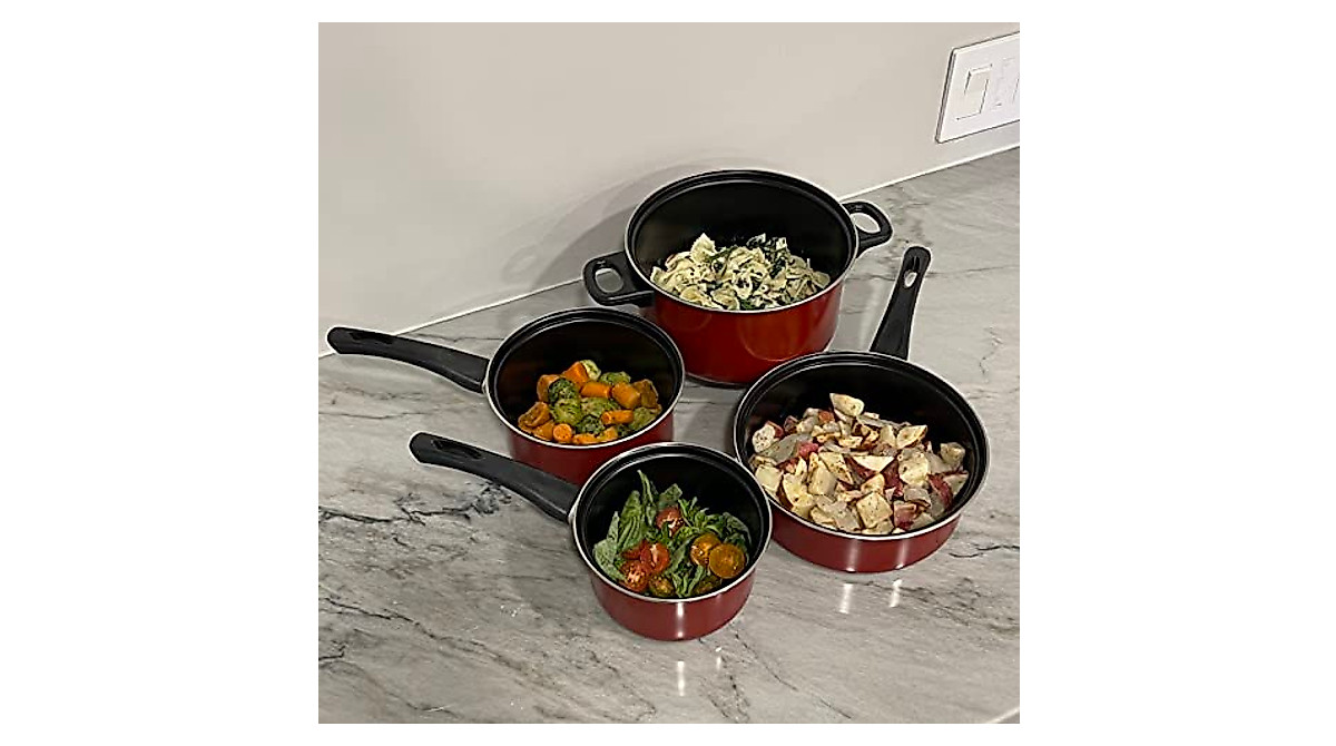 Imperial Home 7 Pc Nonstick Cookware Set - Efficient & Stylish