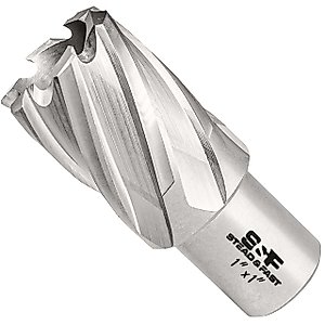 S&F STEAD & FAST Annular Cutter, 1” Diameter x 1" Depth of Cut for Magnetic Drill Press, Mag Drill Bit with Pilot Pin