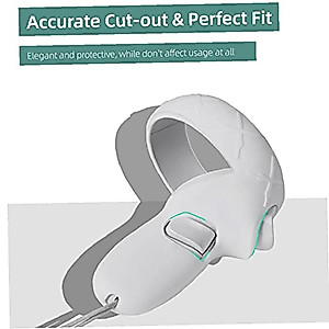 Grip Cover for Oculus Quest 2 Touch Controller Grip Accessories Anti-Throw Handle Protective Sleeve with Adjustable Hand Strap (White 1 Pair)