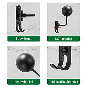 Yatuela Motorcycle Helmet Rack,2PCS Motorcycle Helmet Holder,Wall Mounted Hanger,Aluminum Alloy Helmet Stand for Motorcycle Bike Coats, Caps and Rugby Helmet