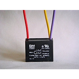 BM Ceiling Fan Capacitor 3 wire 1.5uf 2.5uf